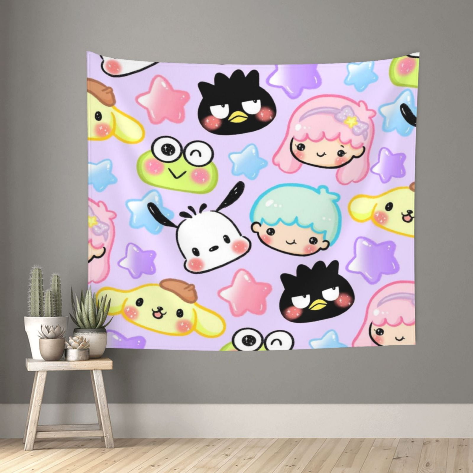 Pochacco Wall Tapestry Anime Poster For Bedroom Aesthetics Funny Room ...