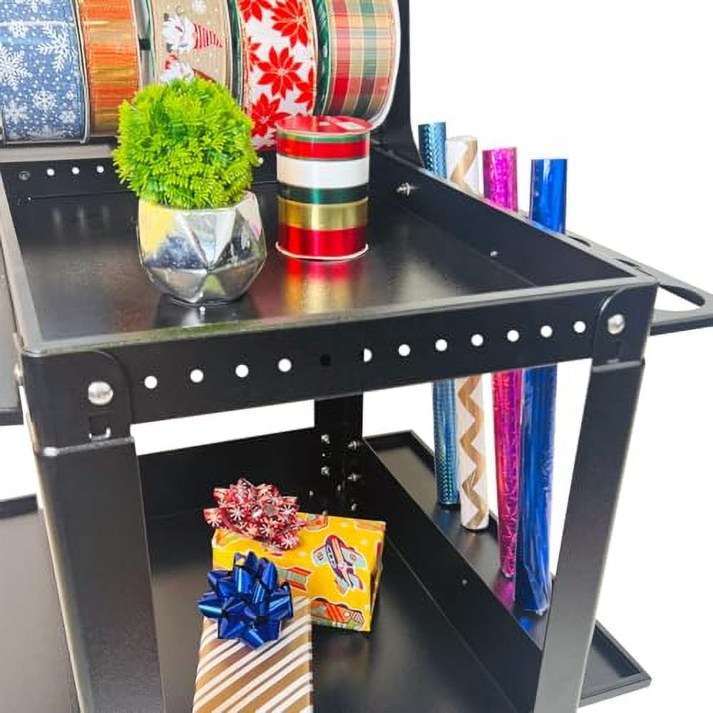 Pochar Utility Storage Rolling Cart with Removable Pegboard & Extra ...