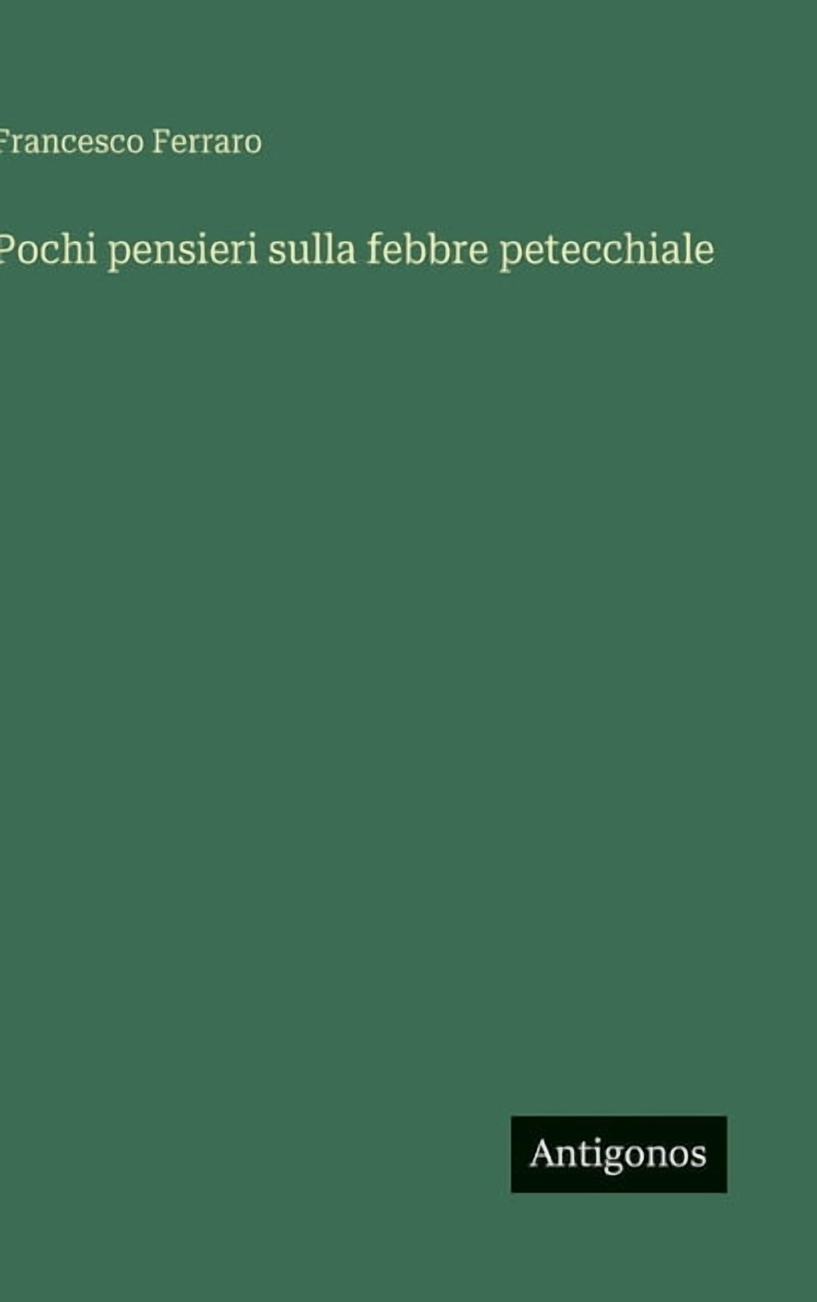Pochi pensieri sulla febbre petecchiale, (Hardcover) - Walmart.com
