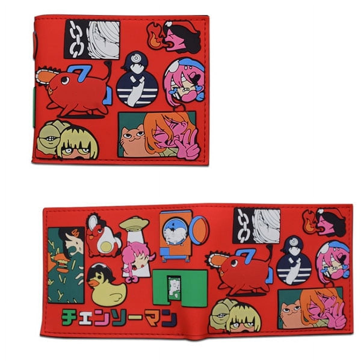 Pochita & Chibi Friends - Chainsaw Man 4x5" Bi-Fold Flat Wallet ...