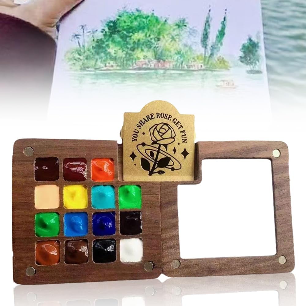 Pocket Artist Watercolor Travel Set, 2024 New Mini Portable Watercolor ...