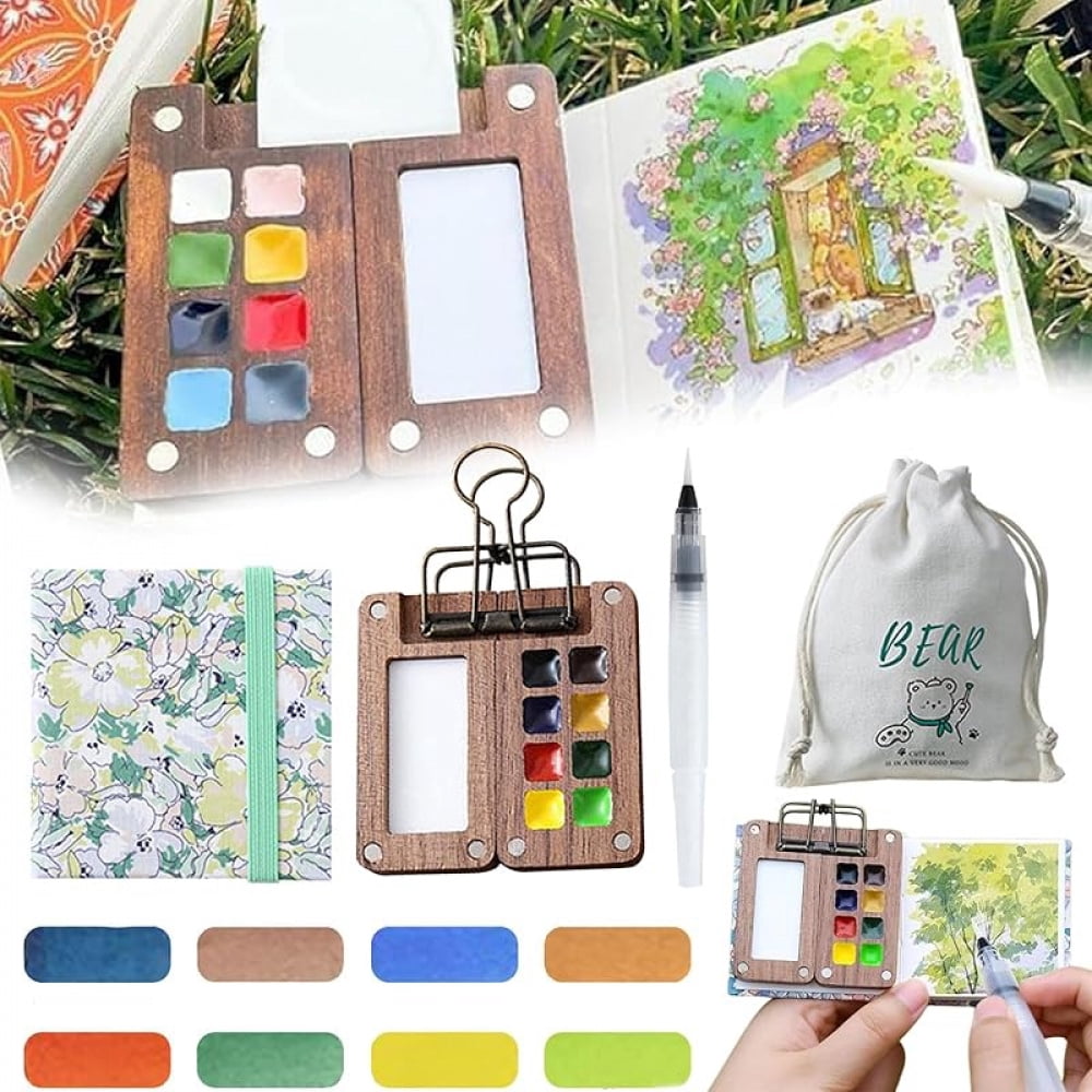 Pocket Artist Watercolor Travel Set, 2025 New Upgrade 6 Pcs Mini ...