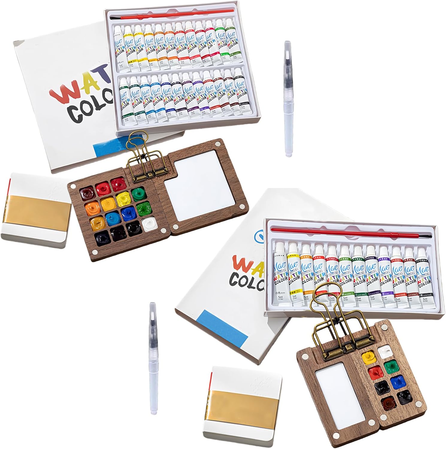 Pocket Artist Watercolor Travel Set, Mini Watercolor Paint Set Paint ...