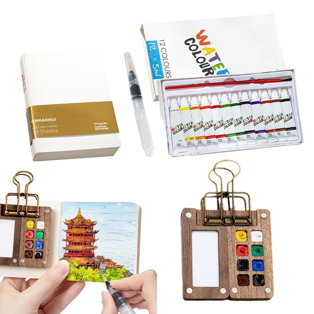Pocket Artist Watercolor Travel Set, Pocketartist Drawing Board Paint ...