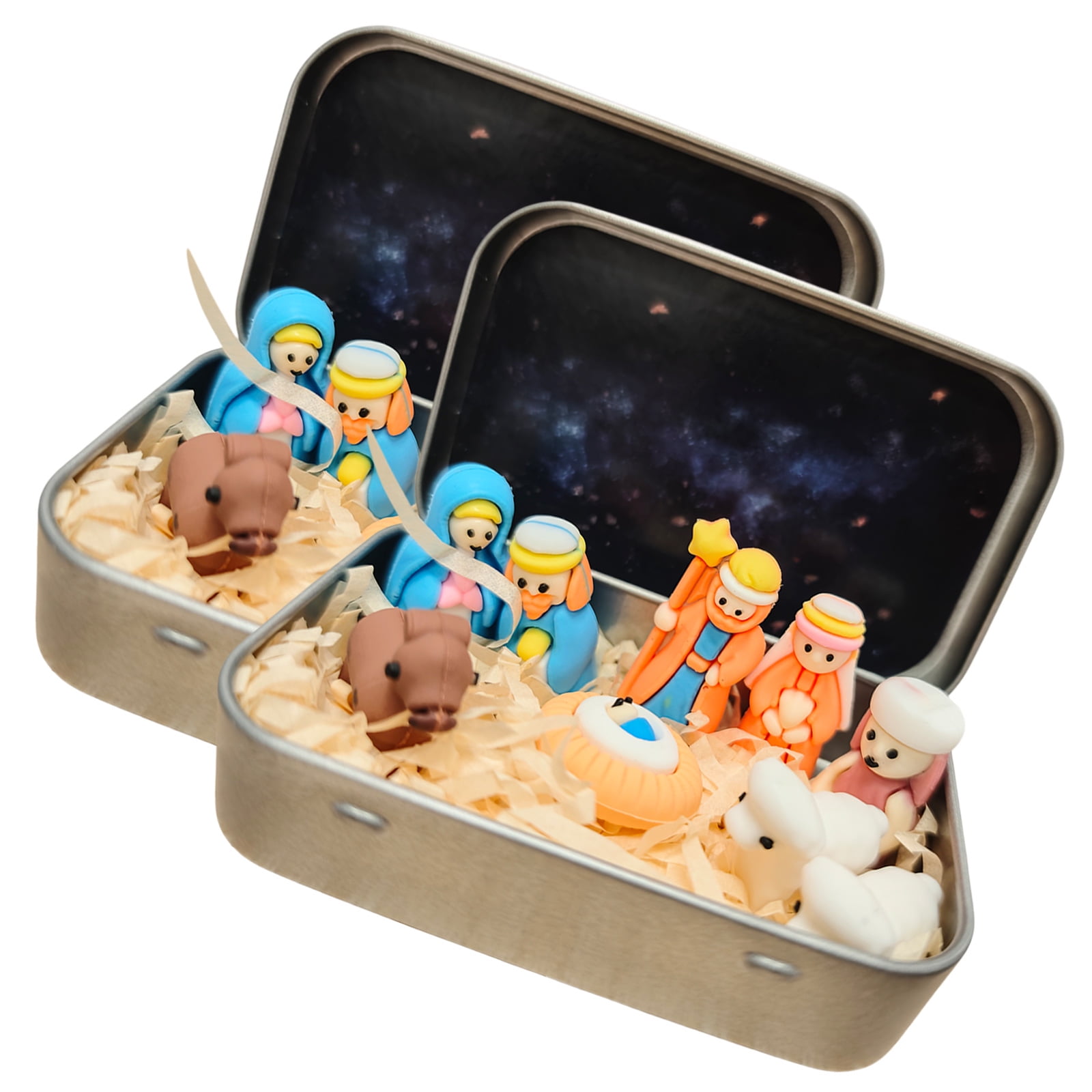 Pocket Bethlehem Scene Handcrafted Christmas Nativity Scene In a Box ...