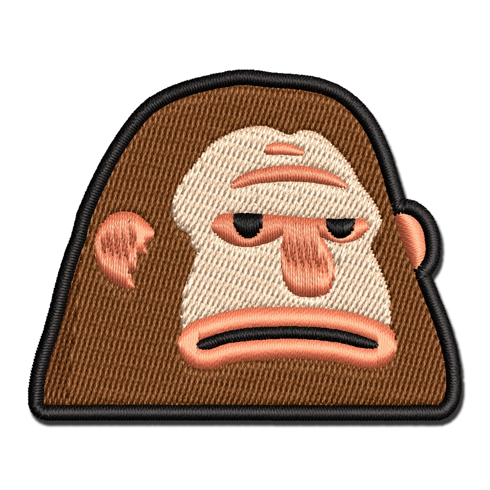 Pocket Bigfoot Sasquatch Head Peeking Applique Multi-Color Embroidered Hook & Loop Patch - 2.0 ...