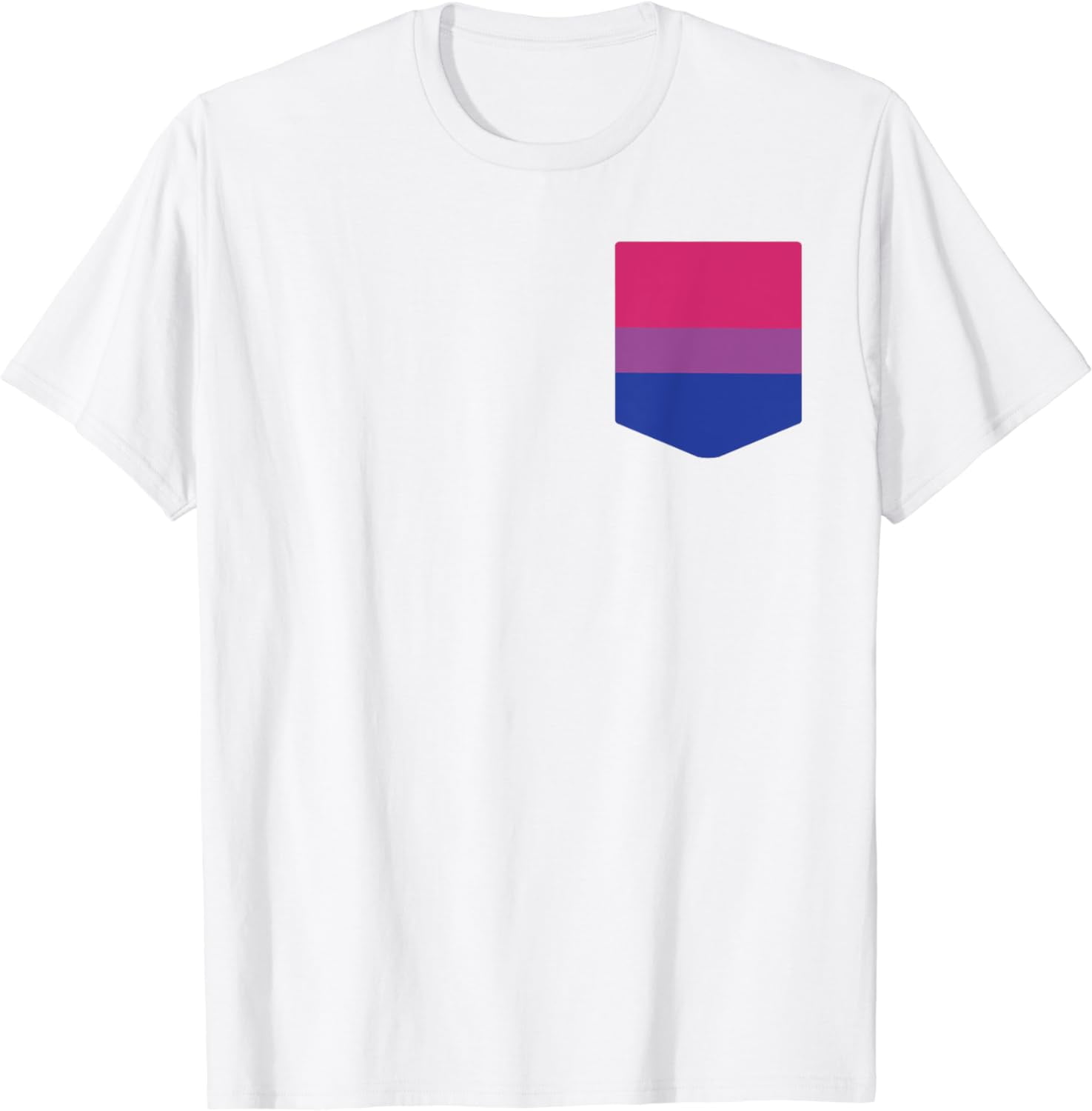 Pocket Bisexual Flag Vintage LGBT Colors Gay Pride T-Shirt - Walmart.com