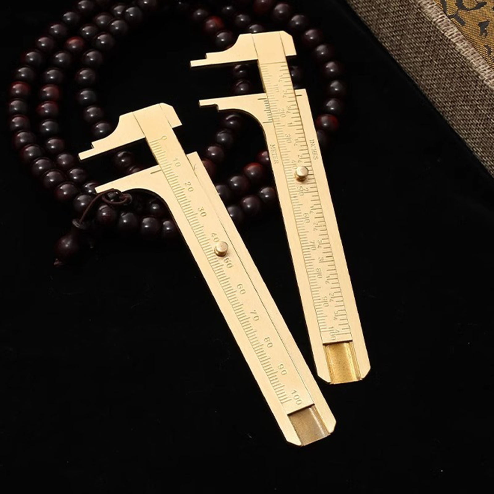 Pocket Brass Caliper - Dual Scale Vernier Gauge for Jewelry Making ...