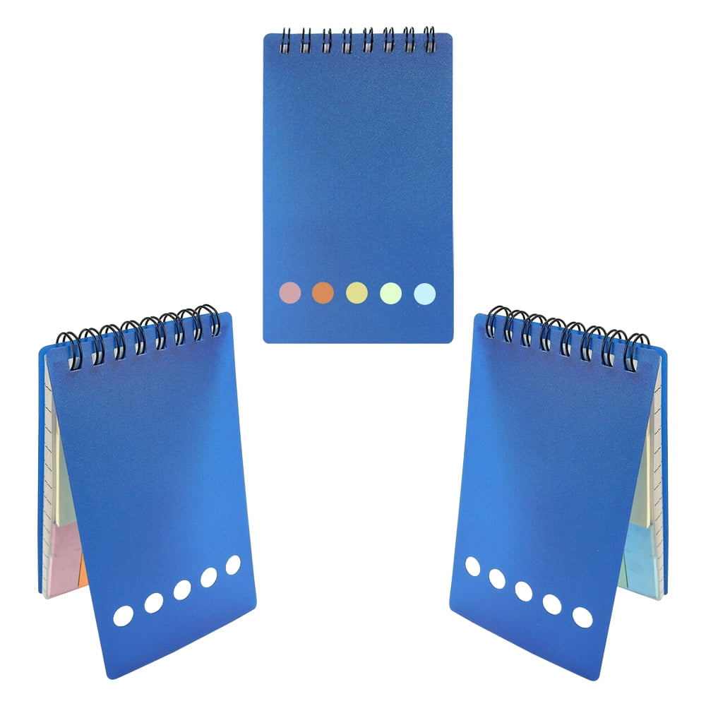 Pocket Business Notebook Spiral Lined Notepad Set with Sticky Notes ...