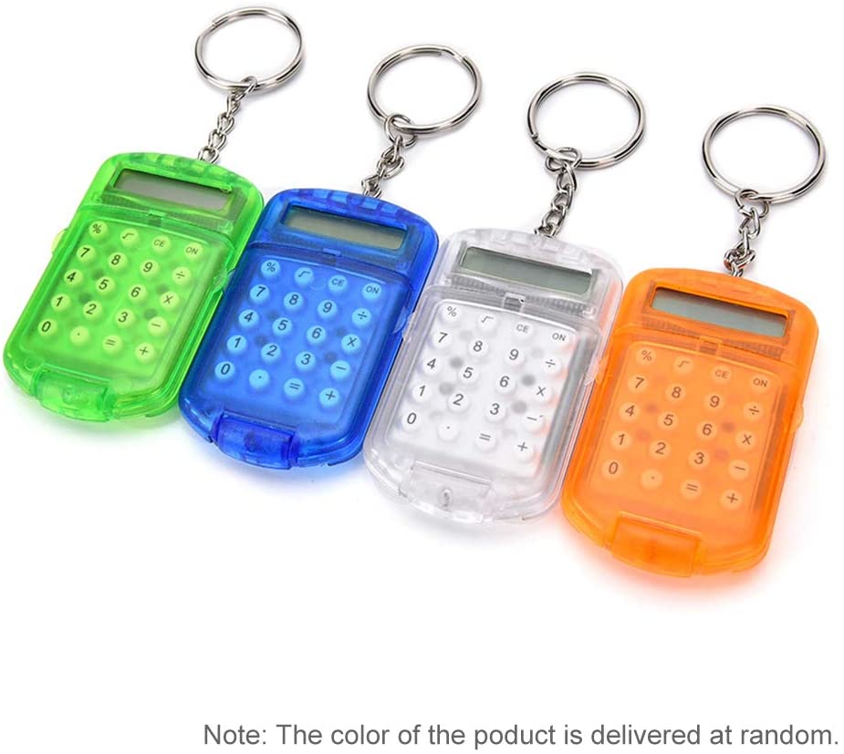 Pocket Calculator Key Ring Tiny Small Portable Mini Electronic ...