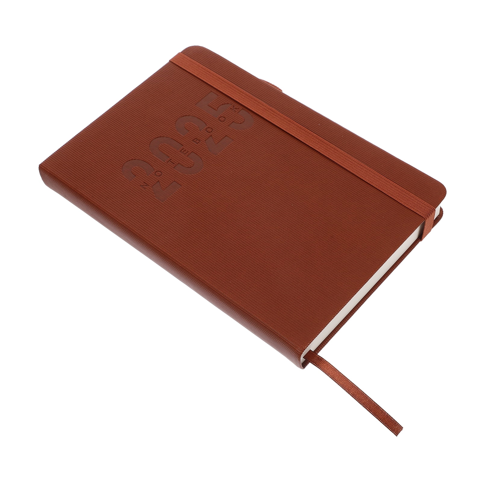FELTECHELECTR Planner Brown Pu Paper 1Pack 8.3X5.6X0.4In - Walmart.com