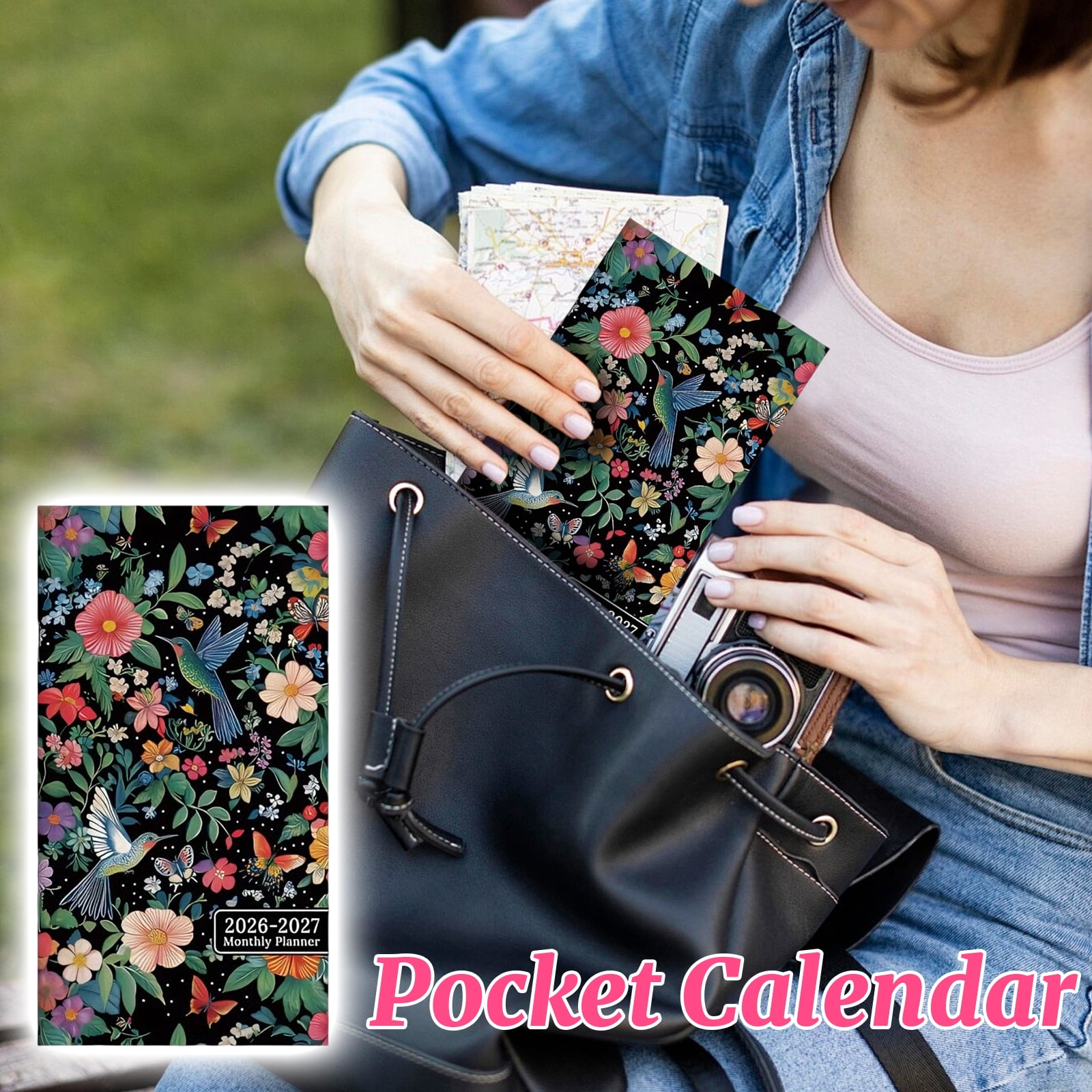 Pocket Calendar 2026, Portable Monthly & Yearly Planner, Purse Calendar ...