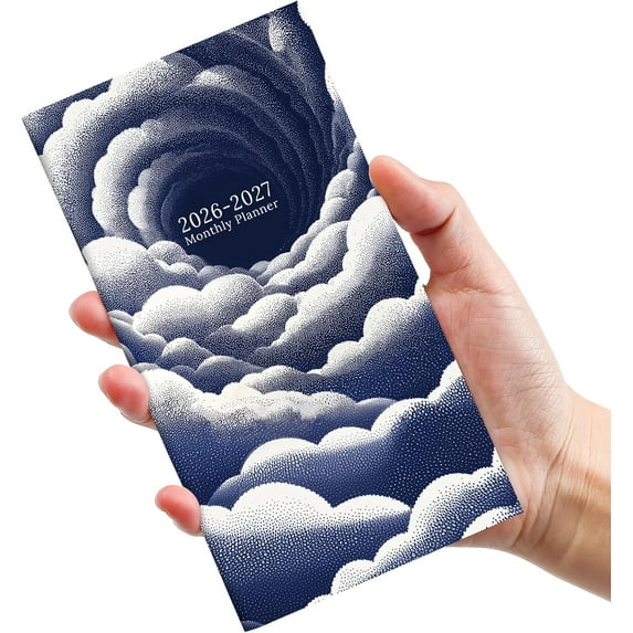 Pocket Calendar for Purse 2026-2027 - 6.5"x3.5" Small Two Year Monthly ...