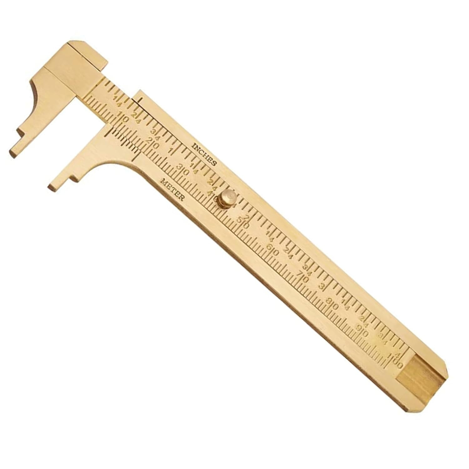 Pocket Caliper, 100mm Double Scale Sliding Gauge Brass Vernier Caliper ...