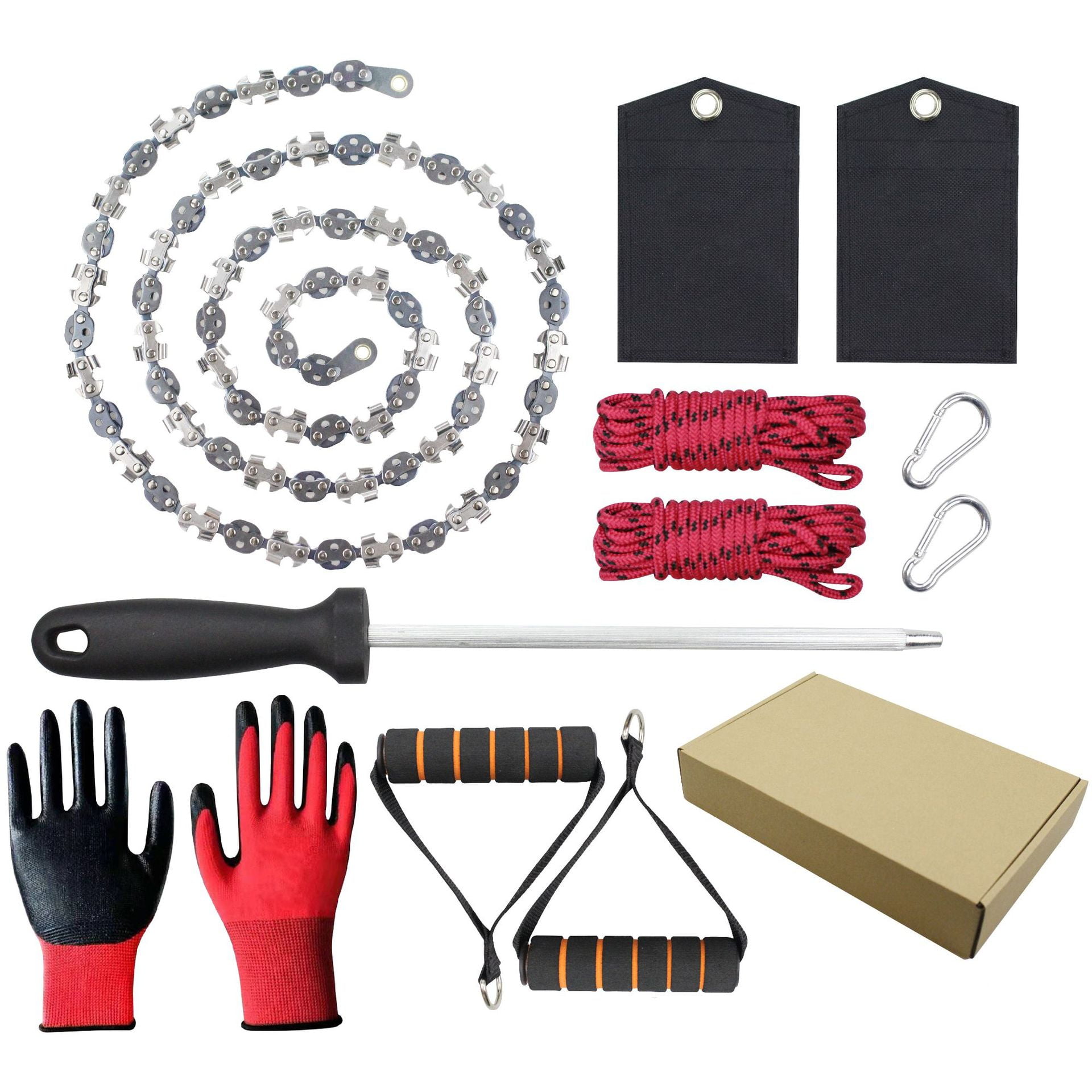 Pocket Chainsaw-53 Inch High Limb Rope Saw Tree Saw,70 Teeth Rope Chain ...