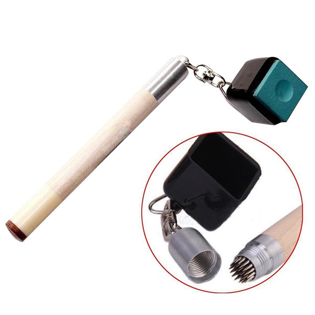 2 in 1 Pocket Chalk Holder Prep Stick for Billiard Snooker Pool Cue Tip ...