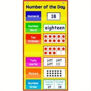 Really Good Stuff Daily Math Pocket Chart - 1 pocket chart, 154 cards ...
