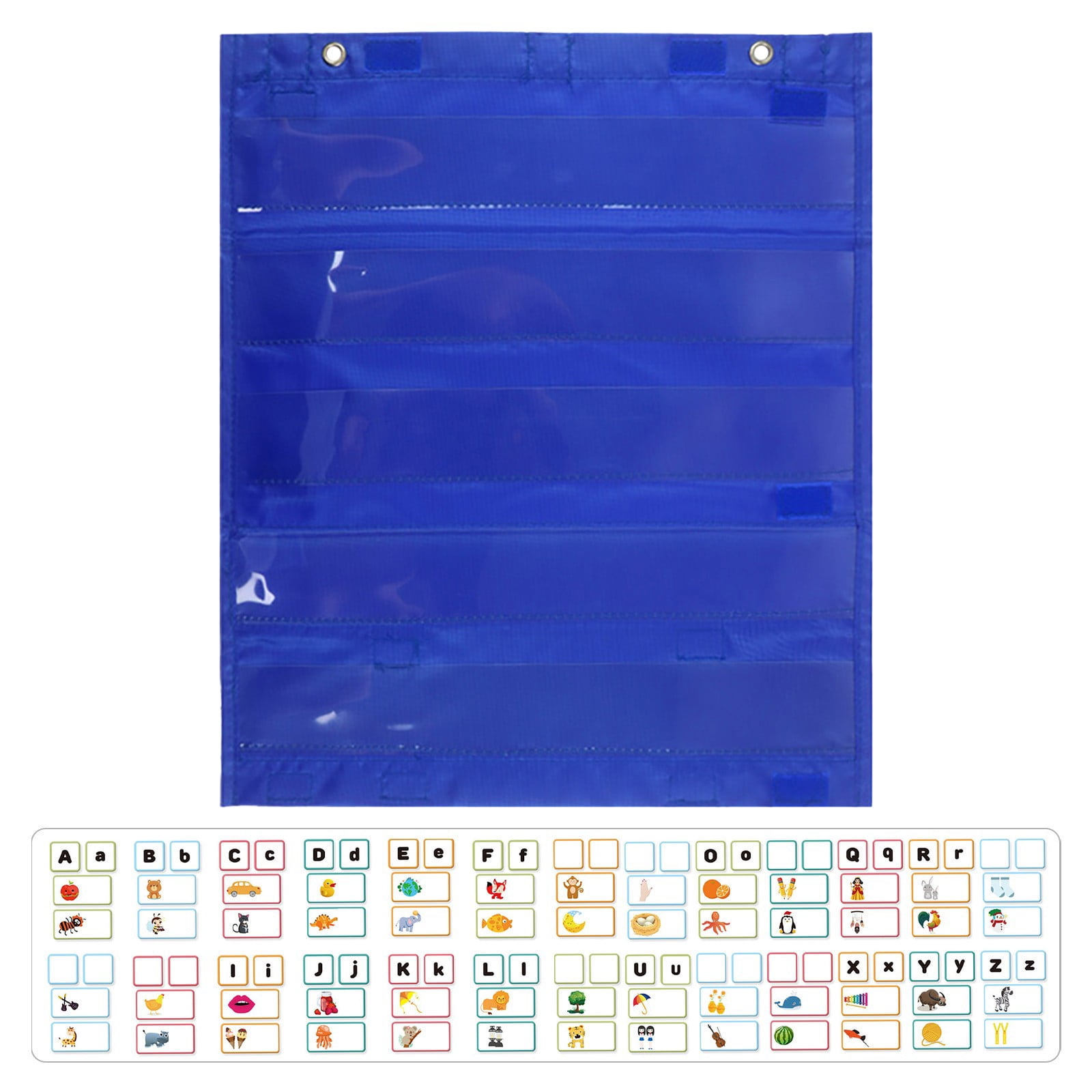 Pocket Chart Double Sided with 5+2 Pockets for Daily Schedule, Magnetic ...