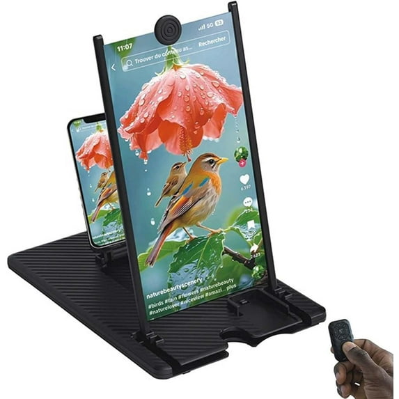 Pocket Cinema, 2026 Screen Magnifier New Version, 3D HD Projector Screen with Remote Control 10 ...