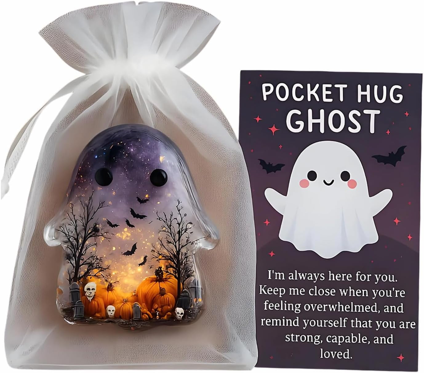 Pocket Comfort Ghosts: A Hug in Your Pocket, Halloween Mini Cute Little ...