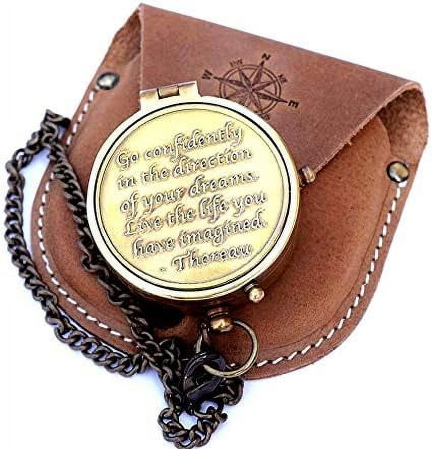 Pocket Compass, Camping Travelling Equipment, Boat Compass, Engraved ...