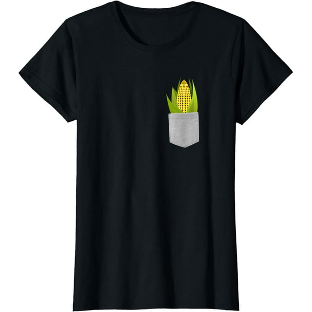 Pocket Corn T-Shirt - Funny Sweet Corns Maize Food Pun Tee - Walmart.com