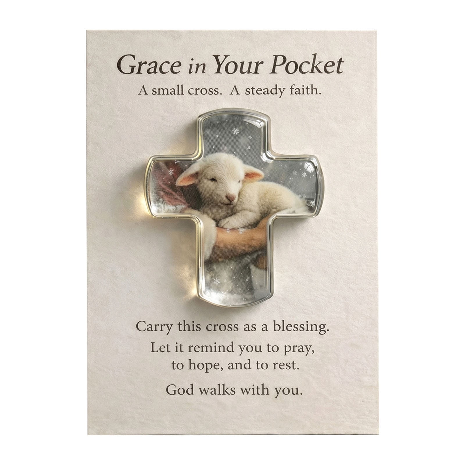 Pocket Cross Token, Acrylic Crafted Cross, Hope Gift, Comfort Cross ...