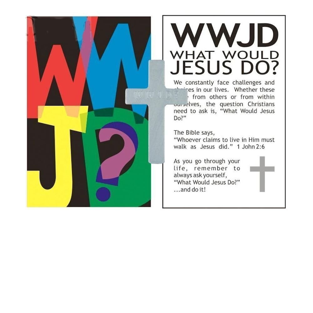 Pocket Cross Wwjd Metal 1 3/4" Tall Packet of 50 Crosses - Walmart.com