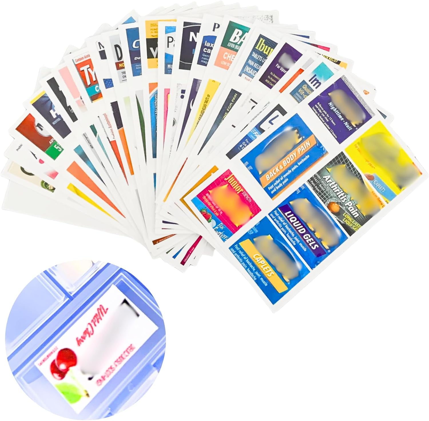 Pocket DIY Pharmacy Labels, 147 Travel Pill Organizer Brand Label ...