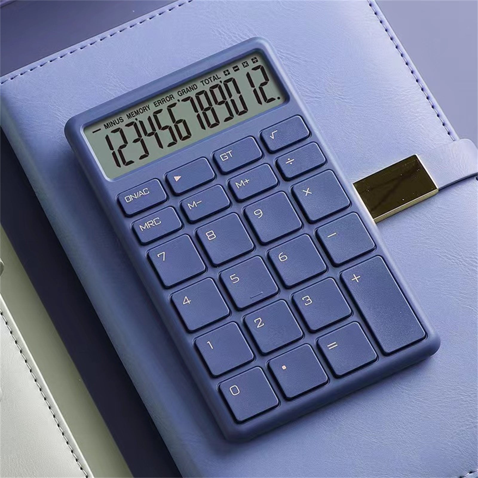 Pocket & Desktop Beige Calculator with a LCD Power Handheld Desktop ...