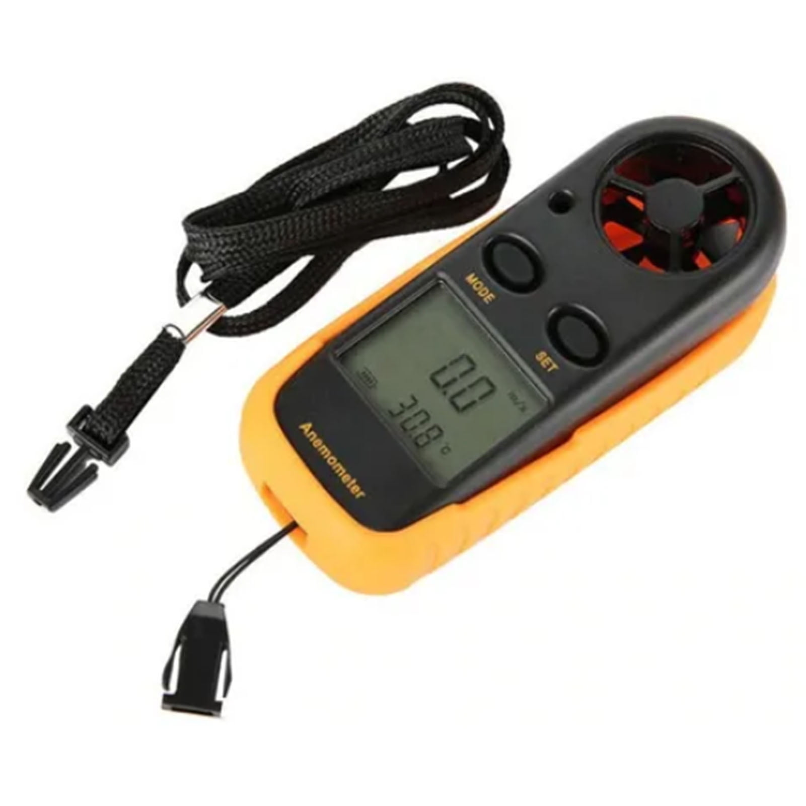 Pocket Digital Anemometer LCD Display Wind Speed Temperature Test Meter ...