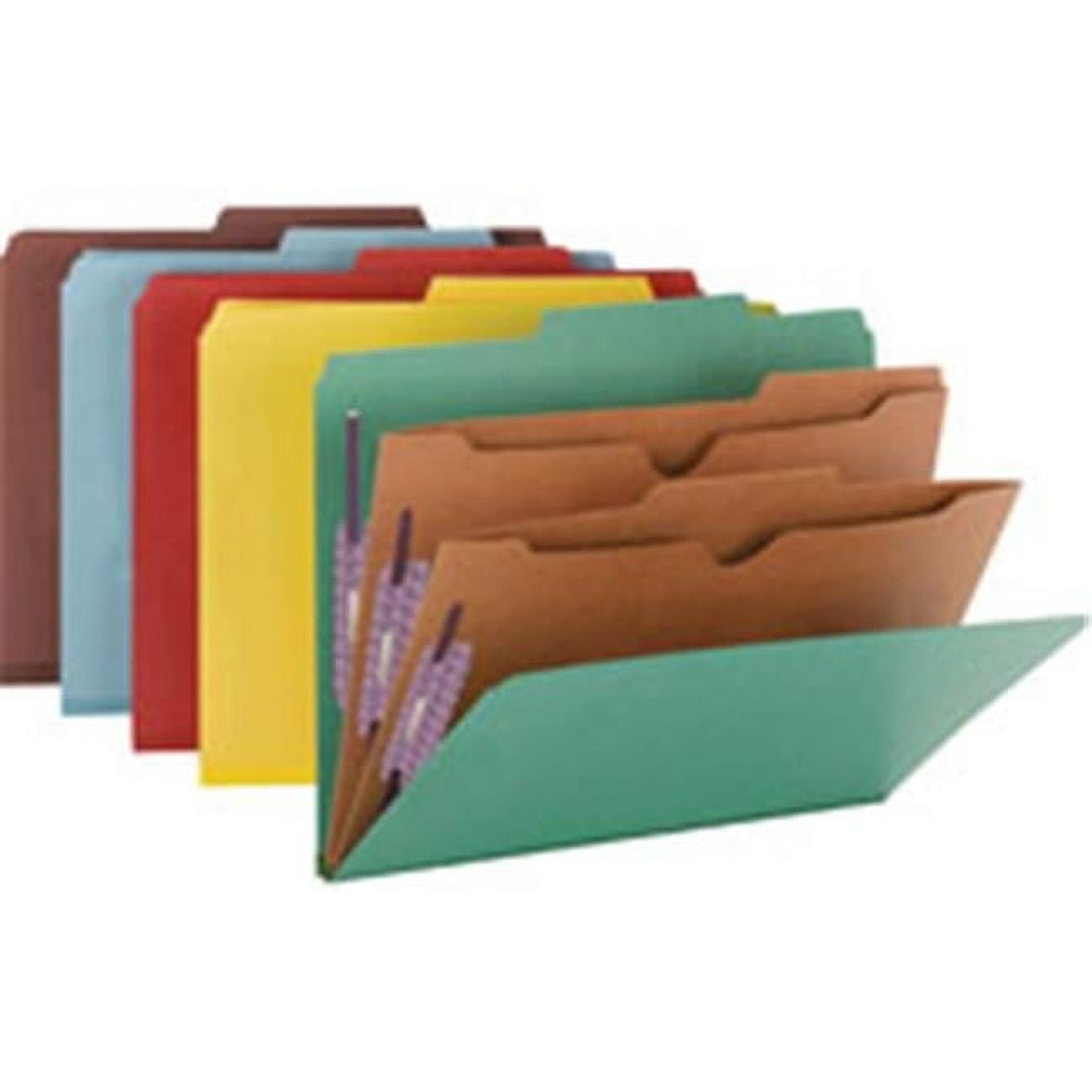 Pocket Divider Pressbrd Classification Folders, Blue - Walmart.com
