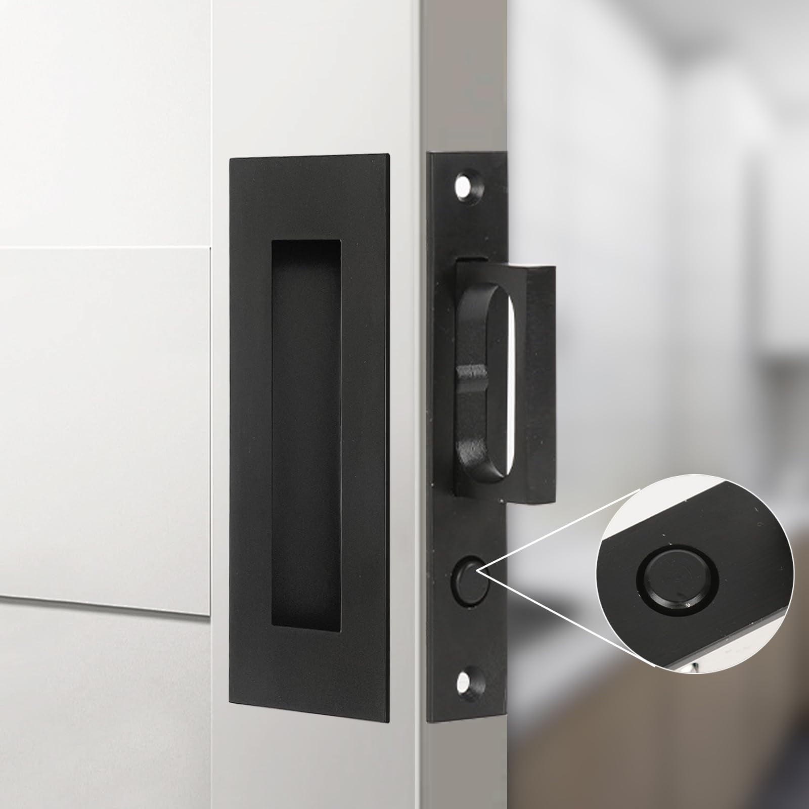 Pocket Door Edge Pull and Recessed Finger Flush inch）,Hidden Door ...