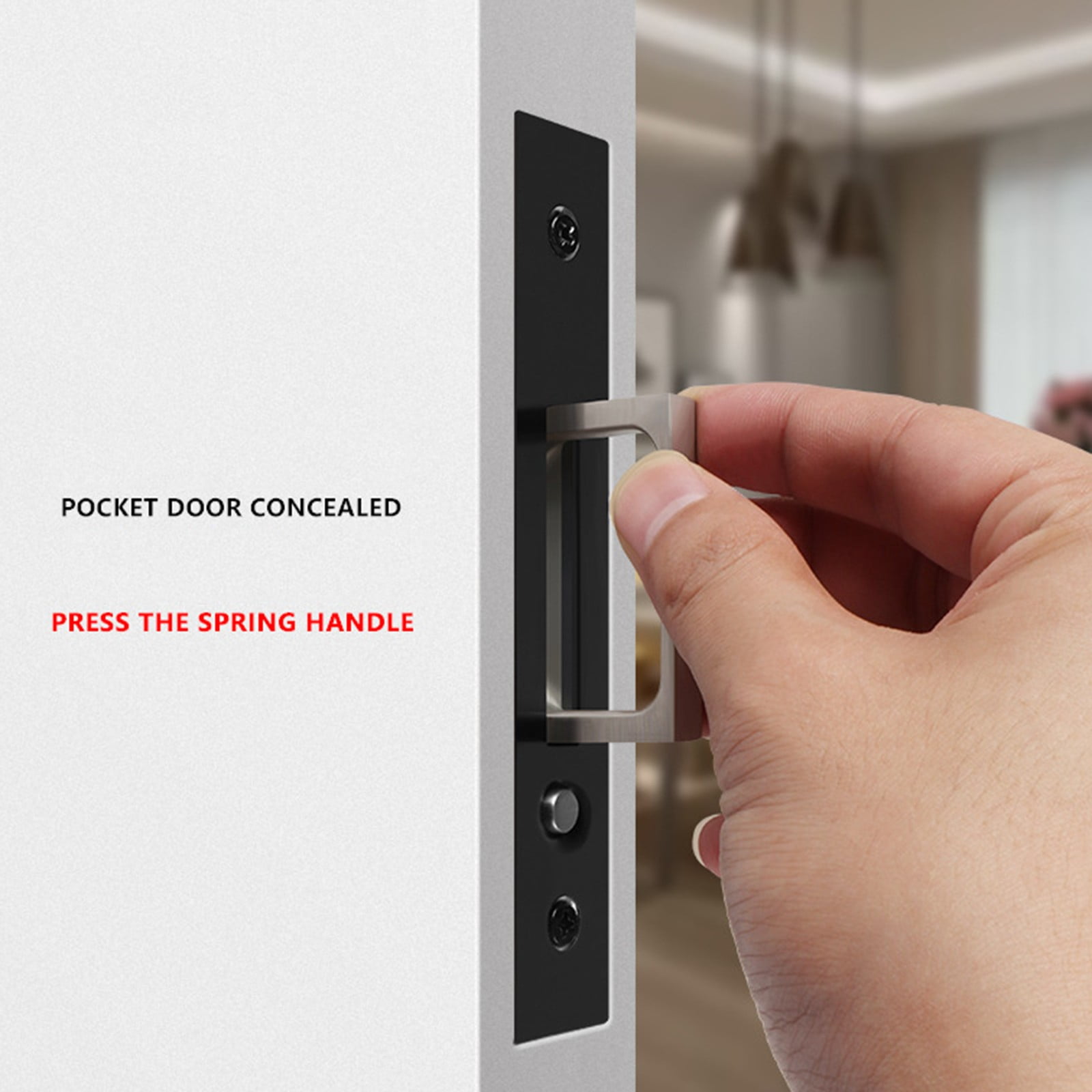 Pocket Door Handle Sliding Door Invisible Button Handle Embedded Buckle ...