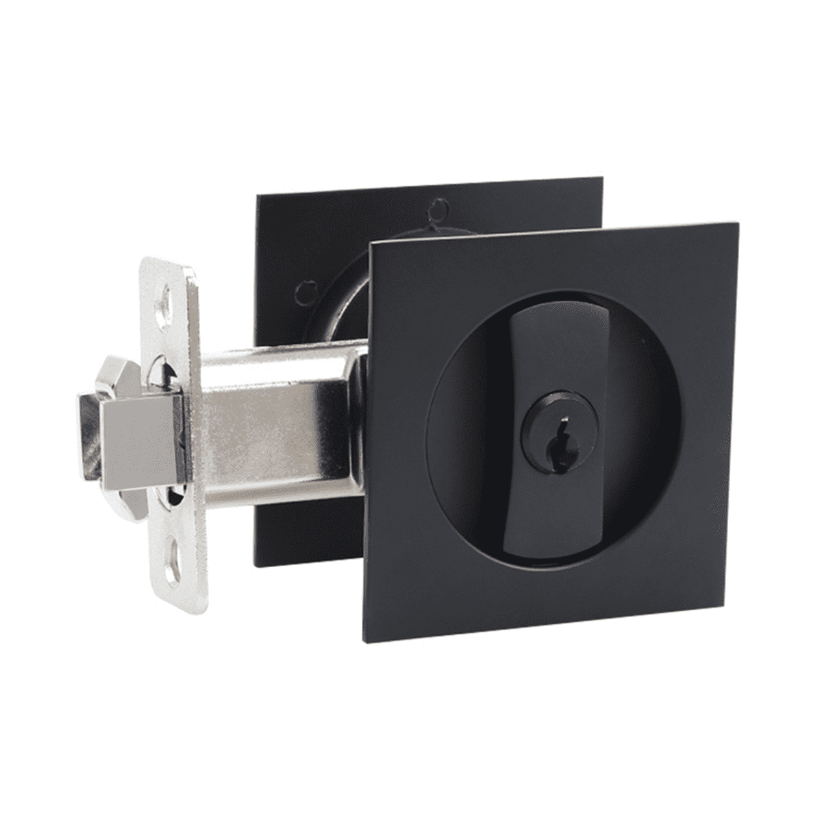 Pocket Door Lock Black Door Hardware Anti-Theft Lock Contemporary ...