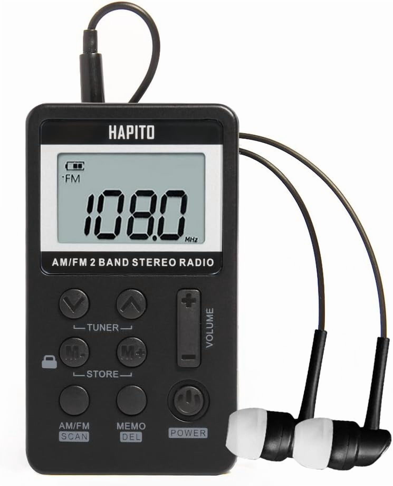 Pocket AM FM Radio Portable Digital Tuning Radio with Best Reception ...
