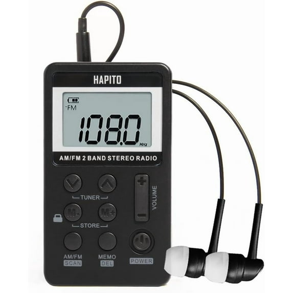 Pocket AM FM Radio Portable Digital Tuning Radio with Best Reception ...