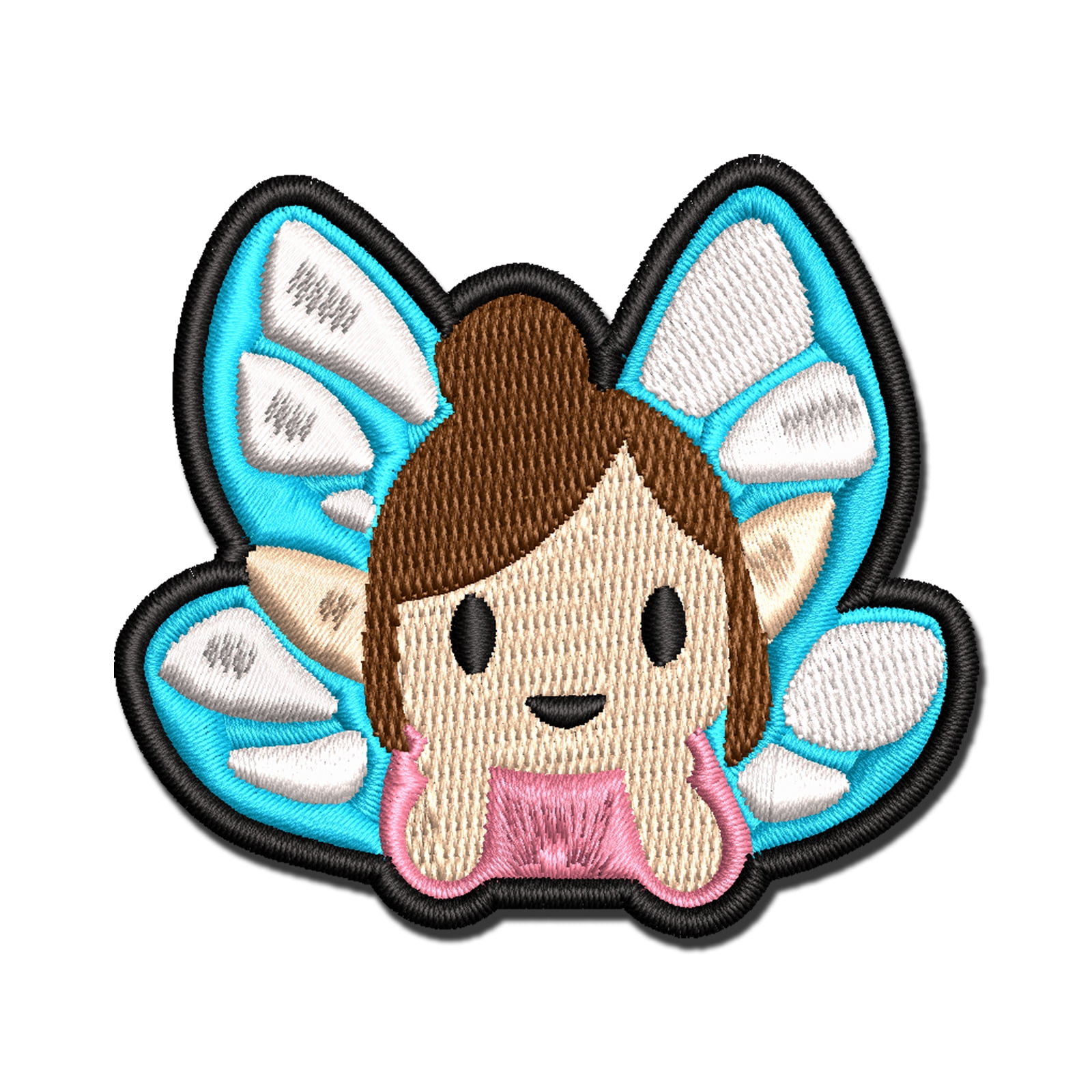 Pocket Fairy Butterfly Wings Applique Multi-Color Embroidered Hook ...