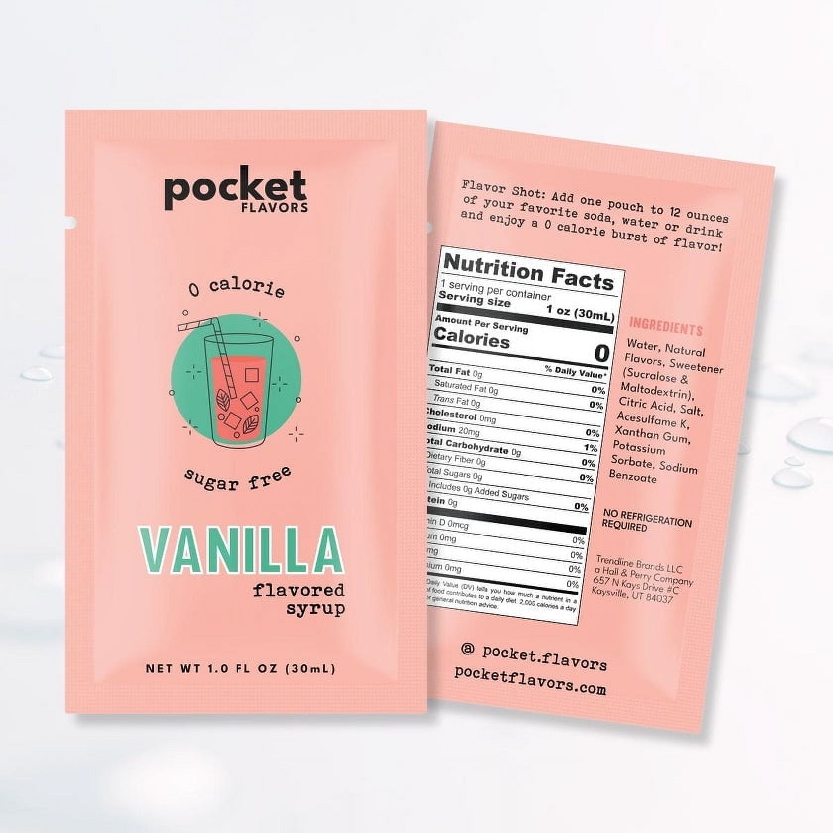 Pocket Flavors Flavored Syrups Packets - Vanilla, 8 Count - Walmart.com