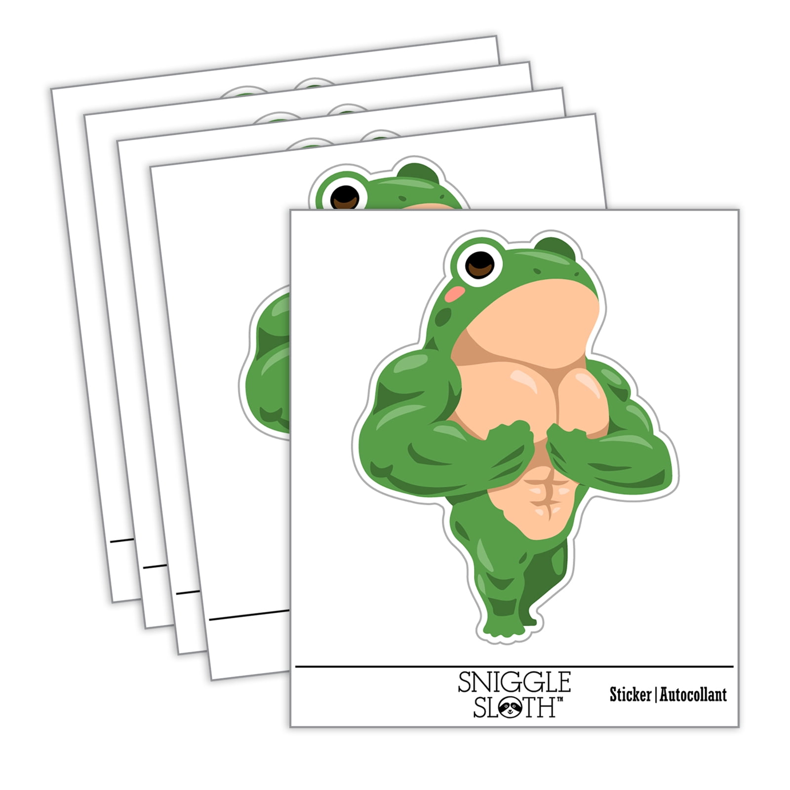 Pocket Frog Buff Muscles Funny Car Window Bumper Water Bottle Phone ...