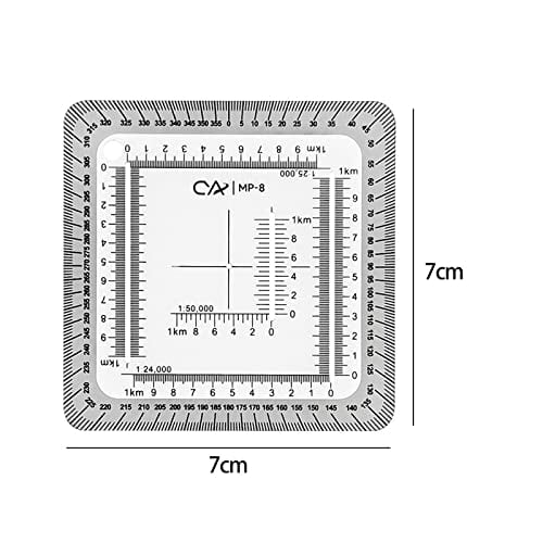 Pocket Grid Accurate Easy to Read Protractor Professional 1/24,000 ...