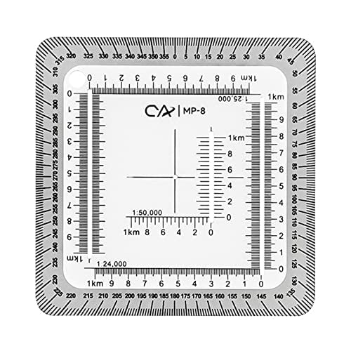 Pocket Grid Accurate Easy to Read Protractor Professional 1/24,000 ...