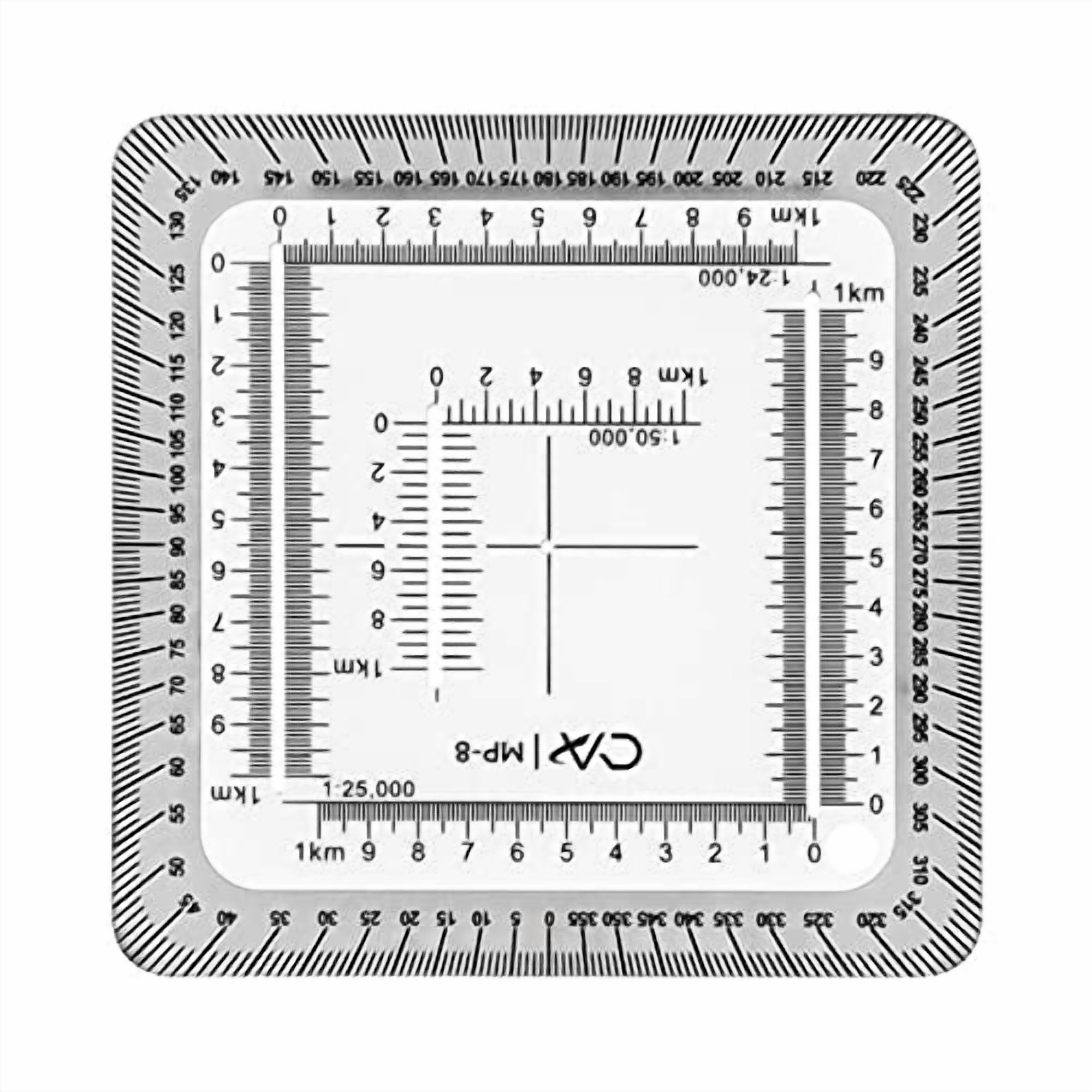 Pocket Grid Accurate Easy to Read Protractor Professional 1/24,000 ...