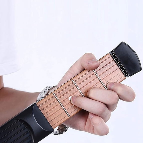Pocket Guitar Practice Neck, 6 Fret Portable Guitar Chord Practice Tool ...