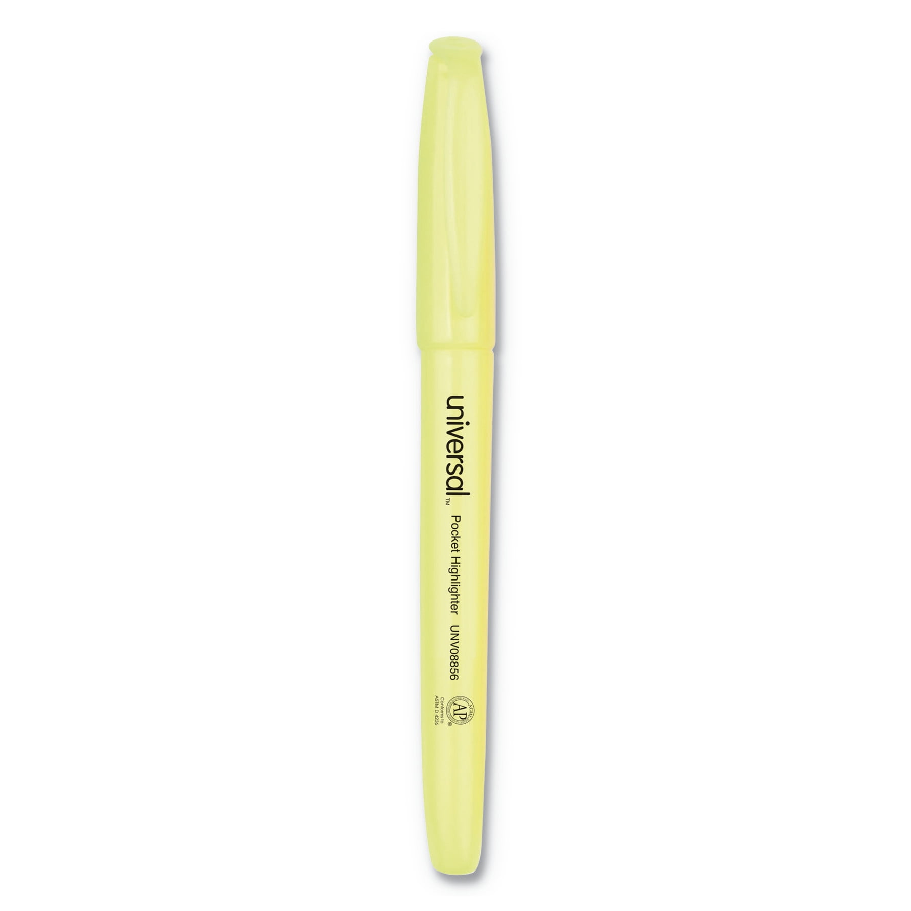 Pocket Highlighter Value Pack, Fluorescent Yellow Ink, Chisel Tip ...