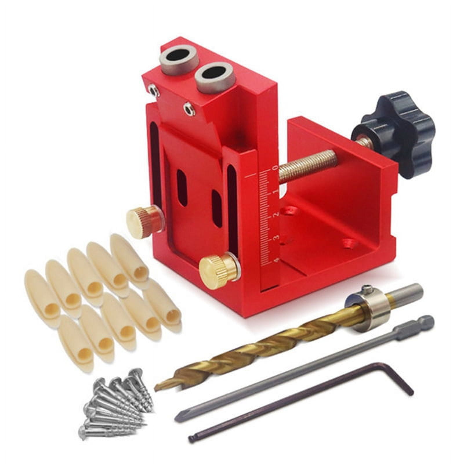 Pocket Hole Drill Guide Dowel Jig, Aluminium Oblique Hole Locator ...