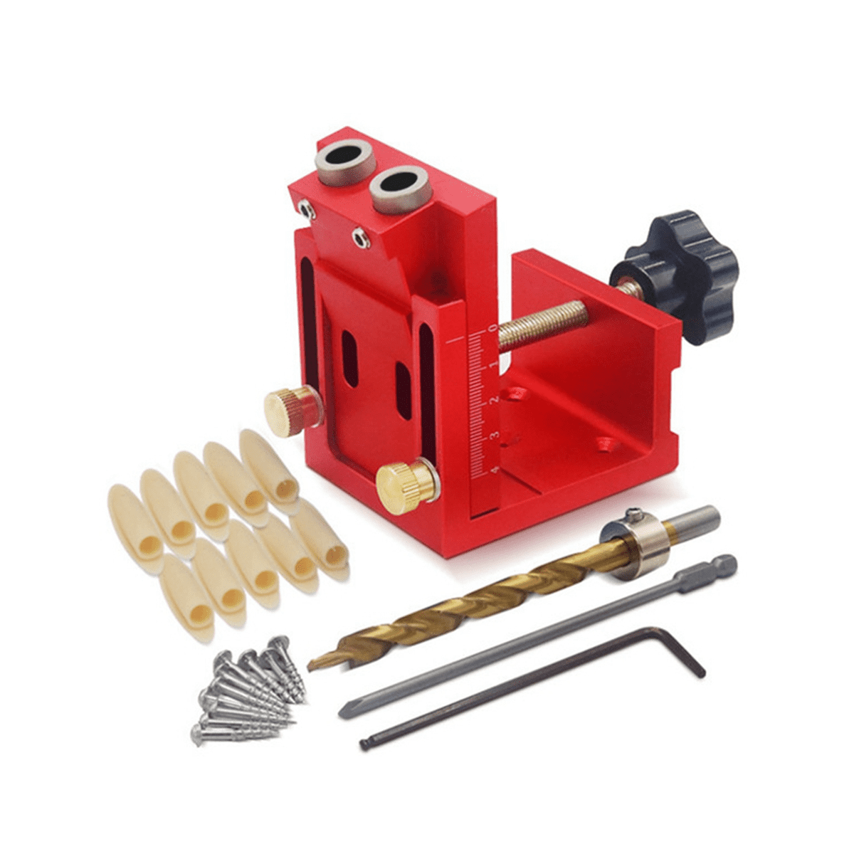 Pocket Hole Drill Guide Dowel Jig, Aluminium Oblique Hole Locator ...