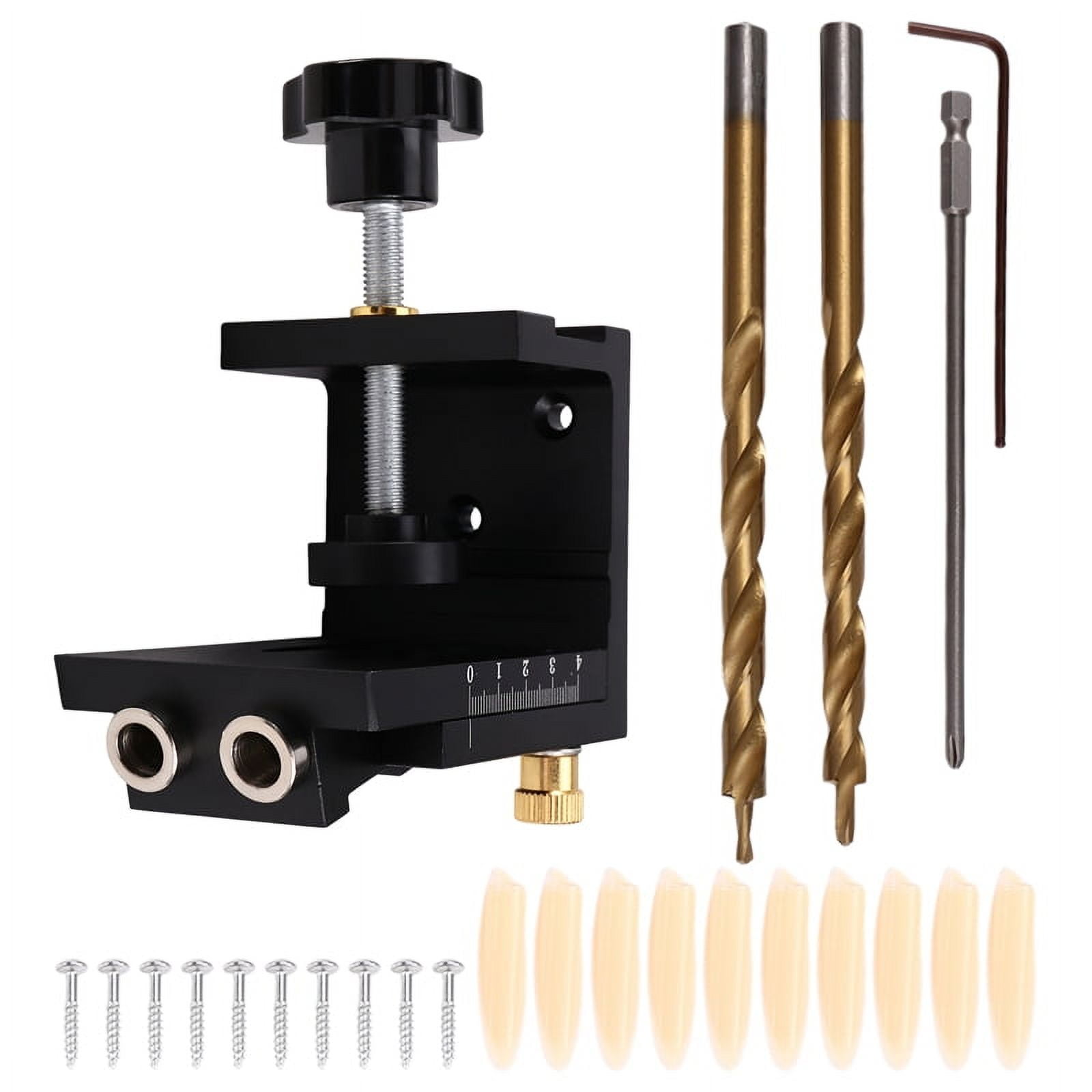 Pocket Hole Drill Guide Dowel Jig, Aluminium Oblique Hole Locator ...