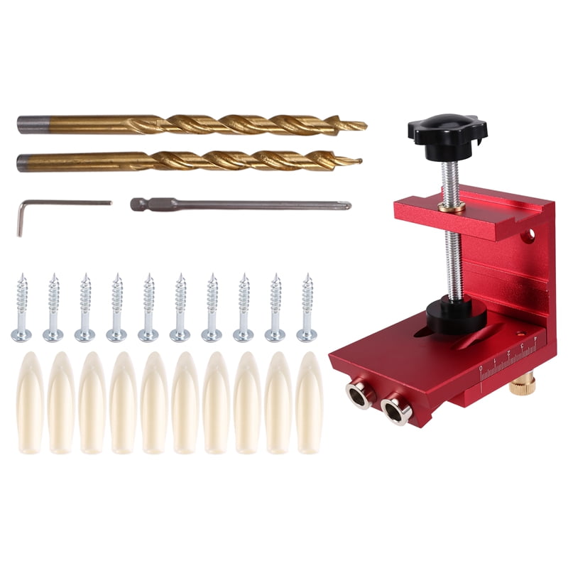 Pocket Hole Drill Guide Dowel Jig, Aluminium Oblique Locator Drilling ...