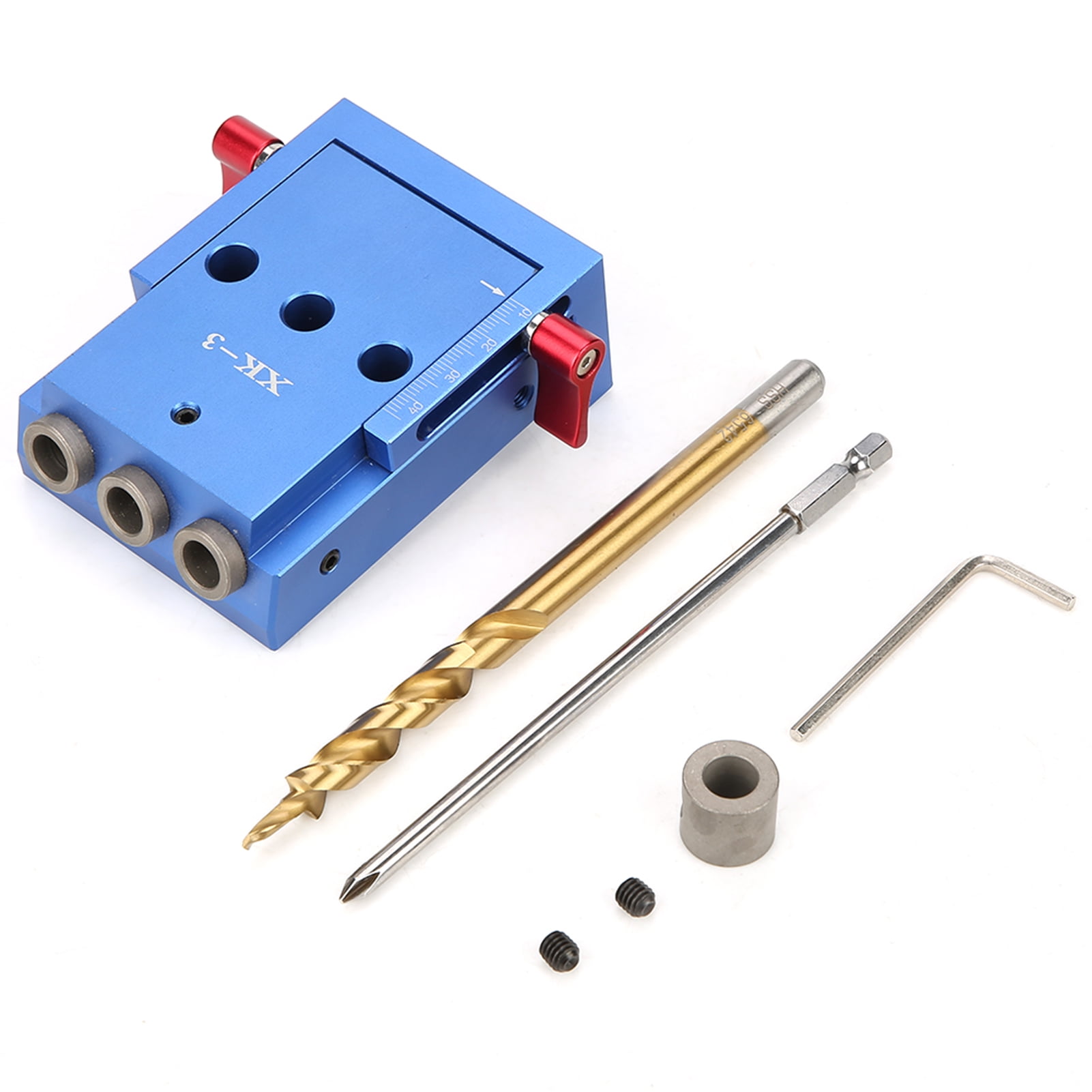 Pocket Hole Drilling Kit Woodworking Oblique Drill Guide Set Positioner ...